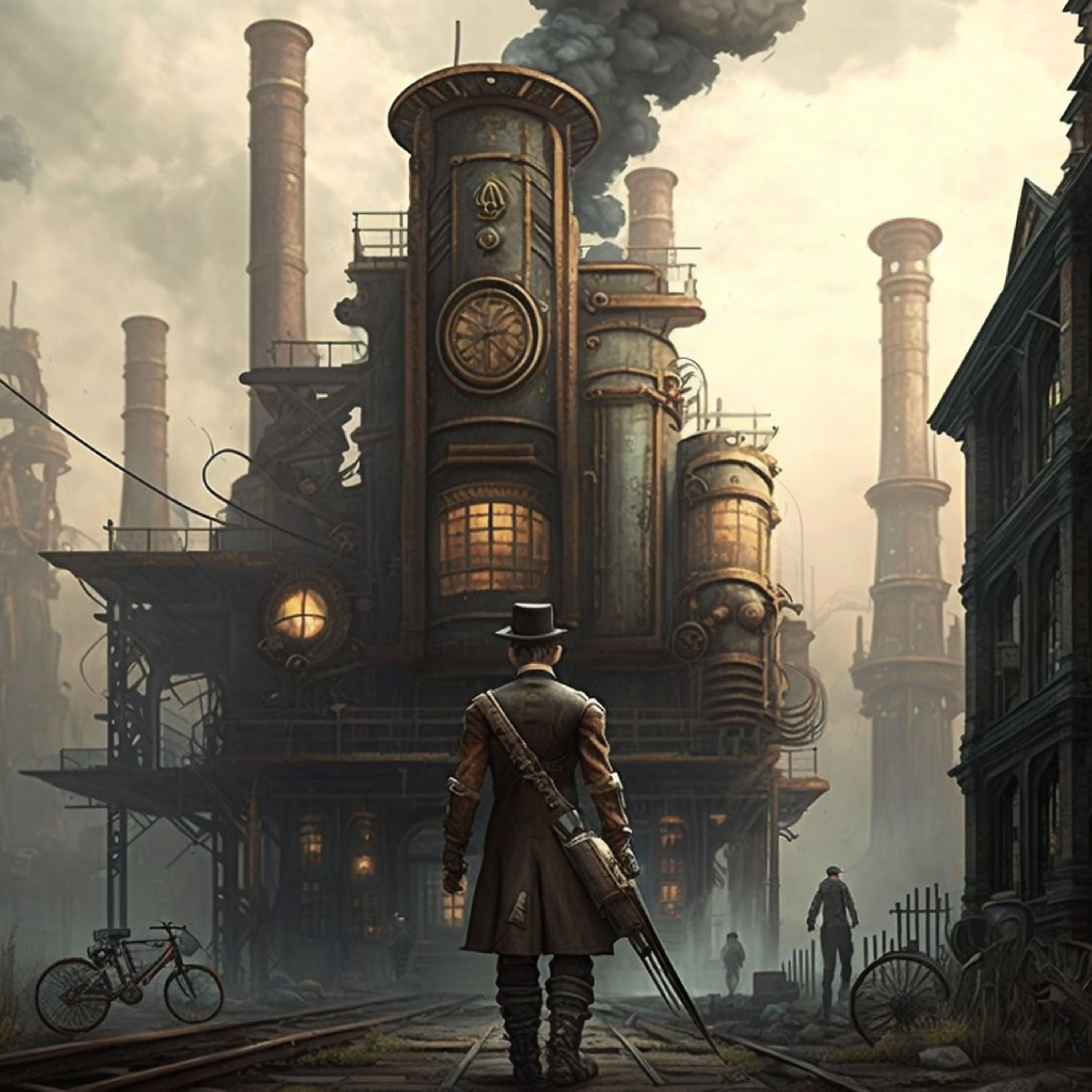 Steampunk Industrial Revolution Digital Art - Etsy