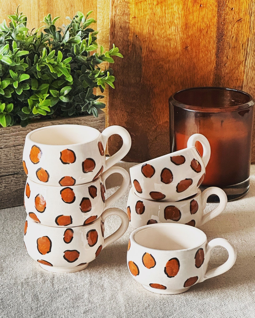 Leopard Pattern Handmade Ceramic Mugs - Etsy