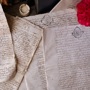 RARE / Antique French Documents / 18th Century Letters / Vintage ...