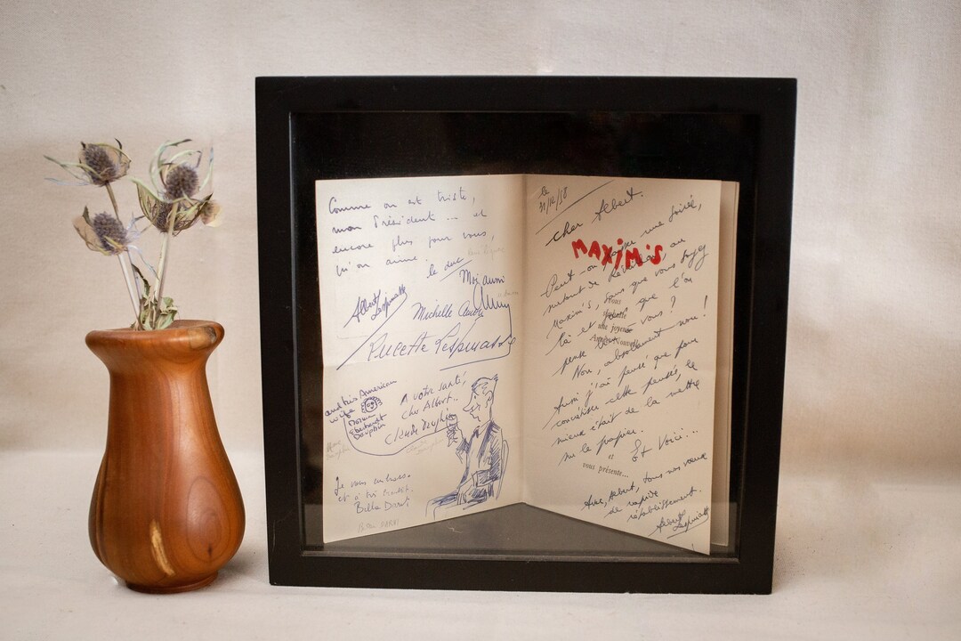 RARE / Signed Menu From Celebrated Parisian Nightclub/restaurant Maxim ...