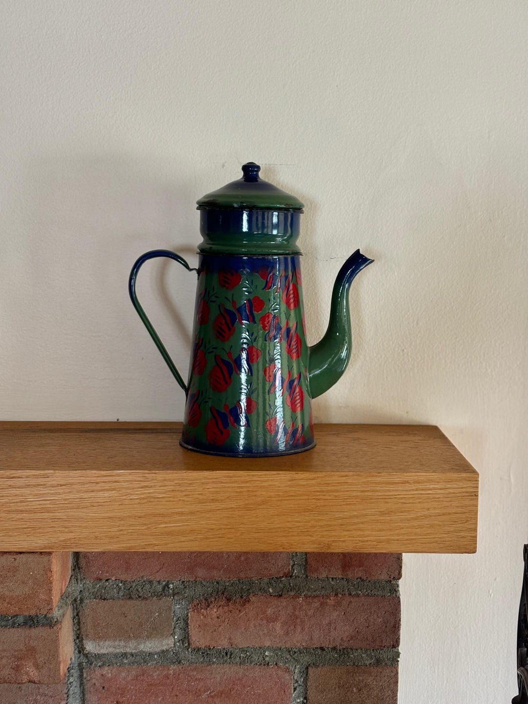Early 20th Century French Enamel Coffee Pot / Antique Coffee Pot ...