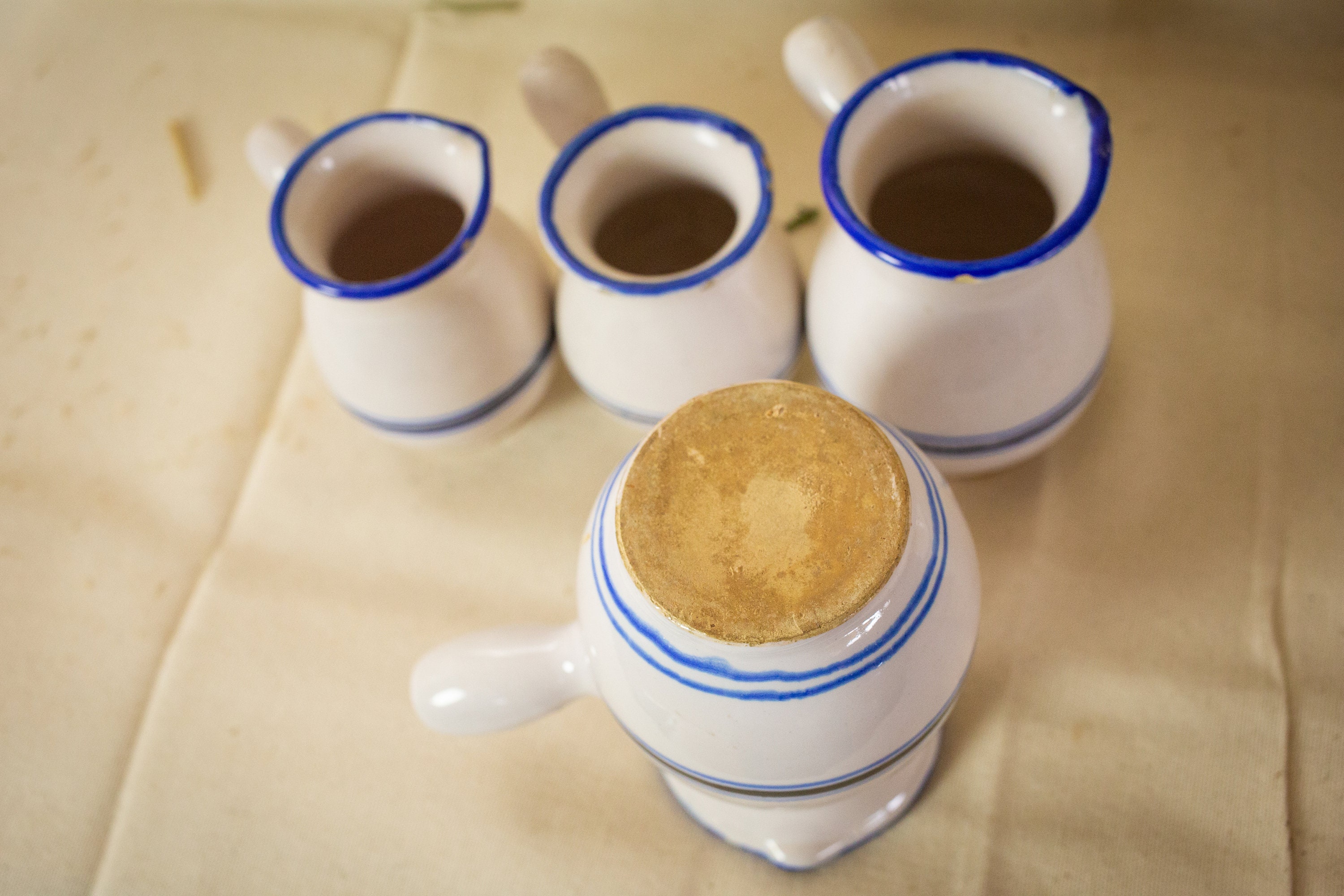 Early 20th Century Set of swiss Chocolate Pots / Pezenas Pottery ...