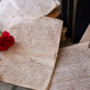 RARE / Antique French Documents / 18th Century Letters / Vintage ...