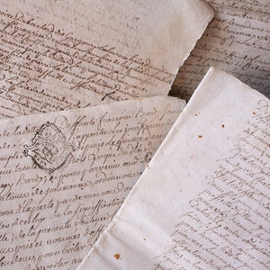 RARE / Antique French Documents / 18th Century Letters / Vintage ...