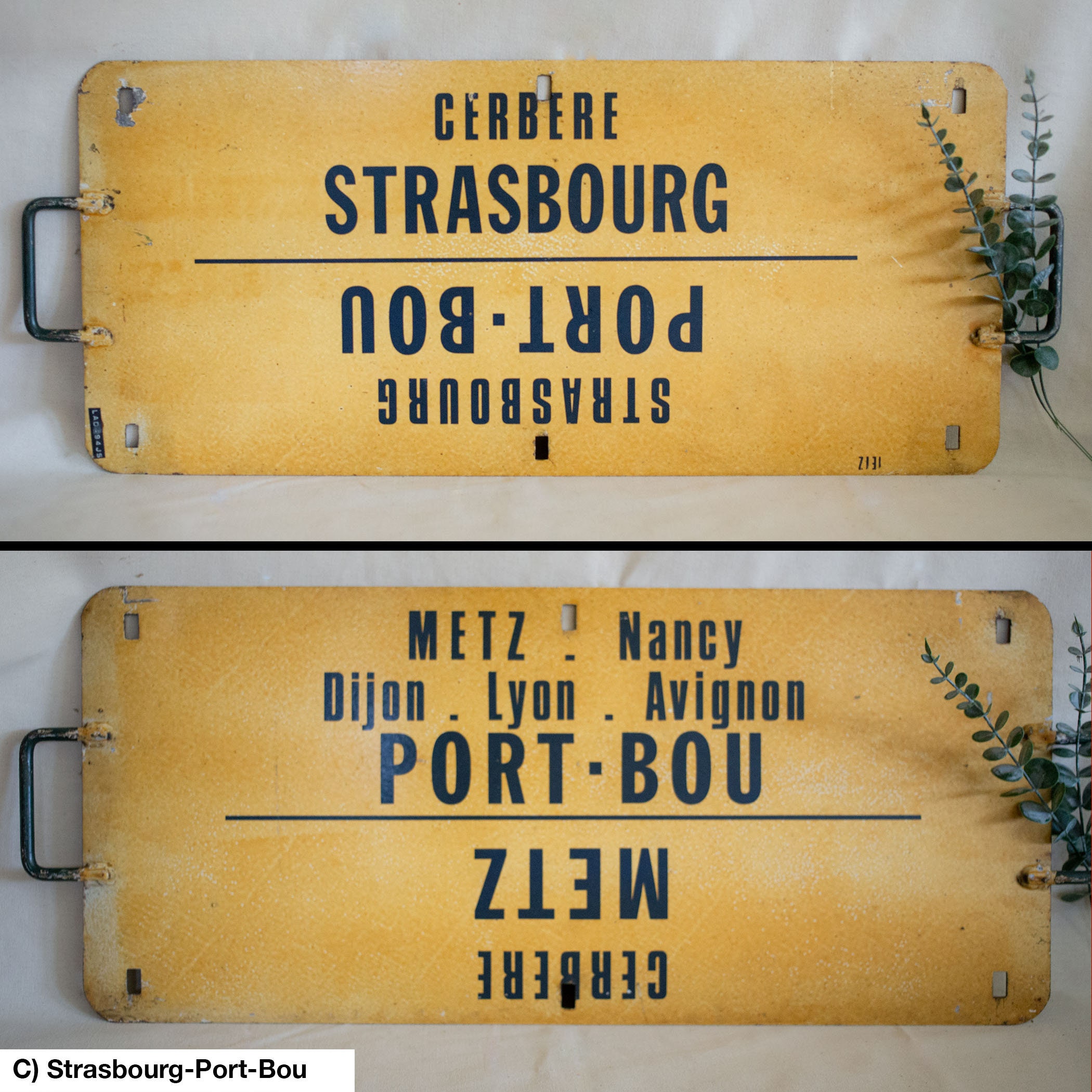 Antique French Metal Train Sign - Double Sided Destination Decor - Etsy