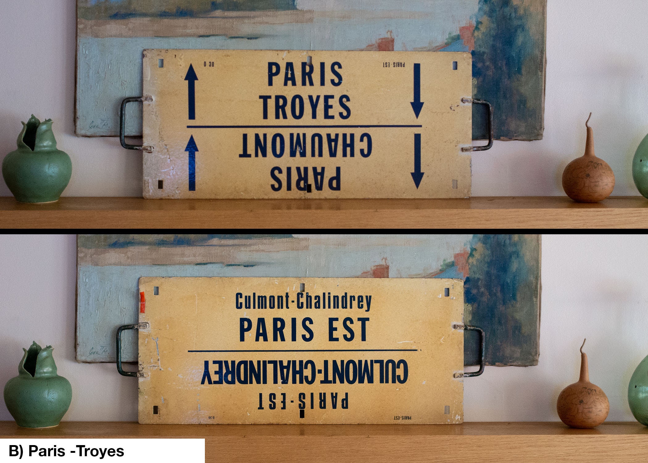 Early 20th Century French Metal Train Signs / Paris Bordeaux Nice ...