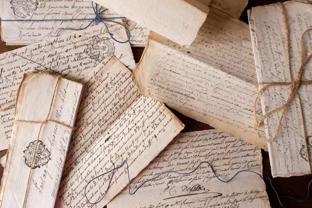 RARE / Antique French Documents / 18th Century Notary Letters / Vintage ...