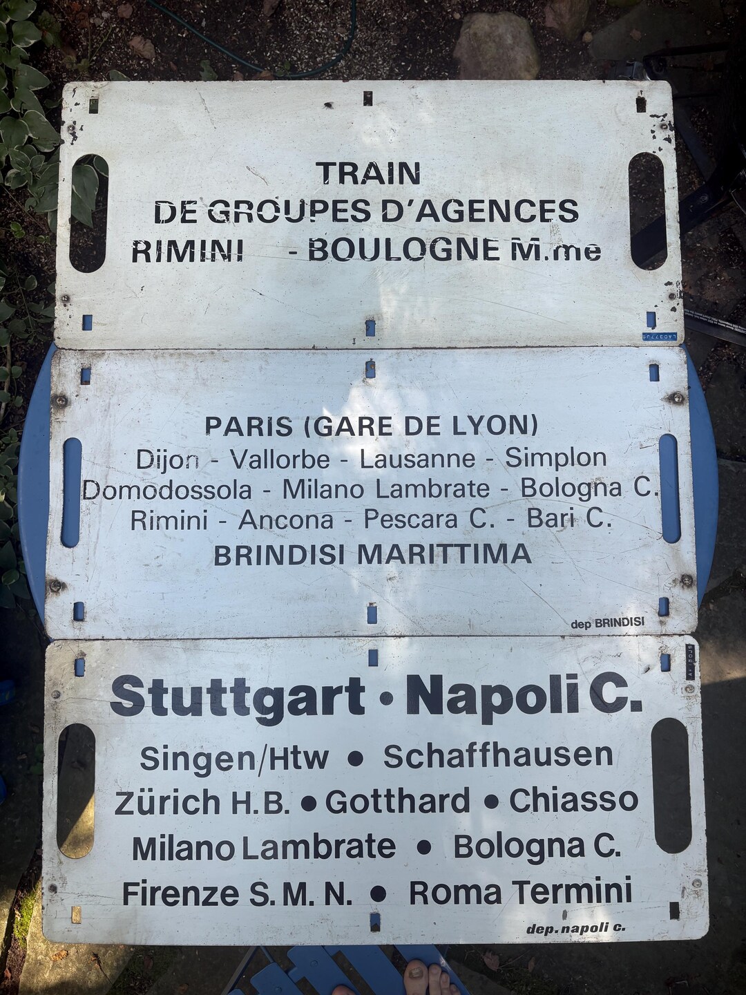 A Lot of French Metal Train Signs in White / Authentic Original French ...