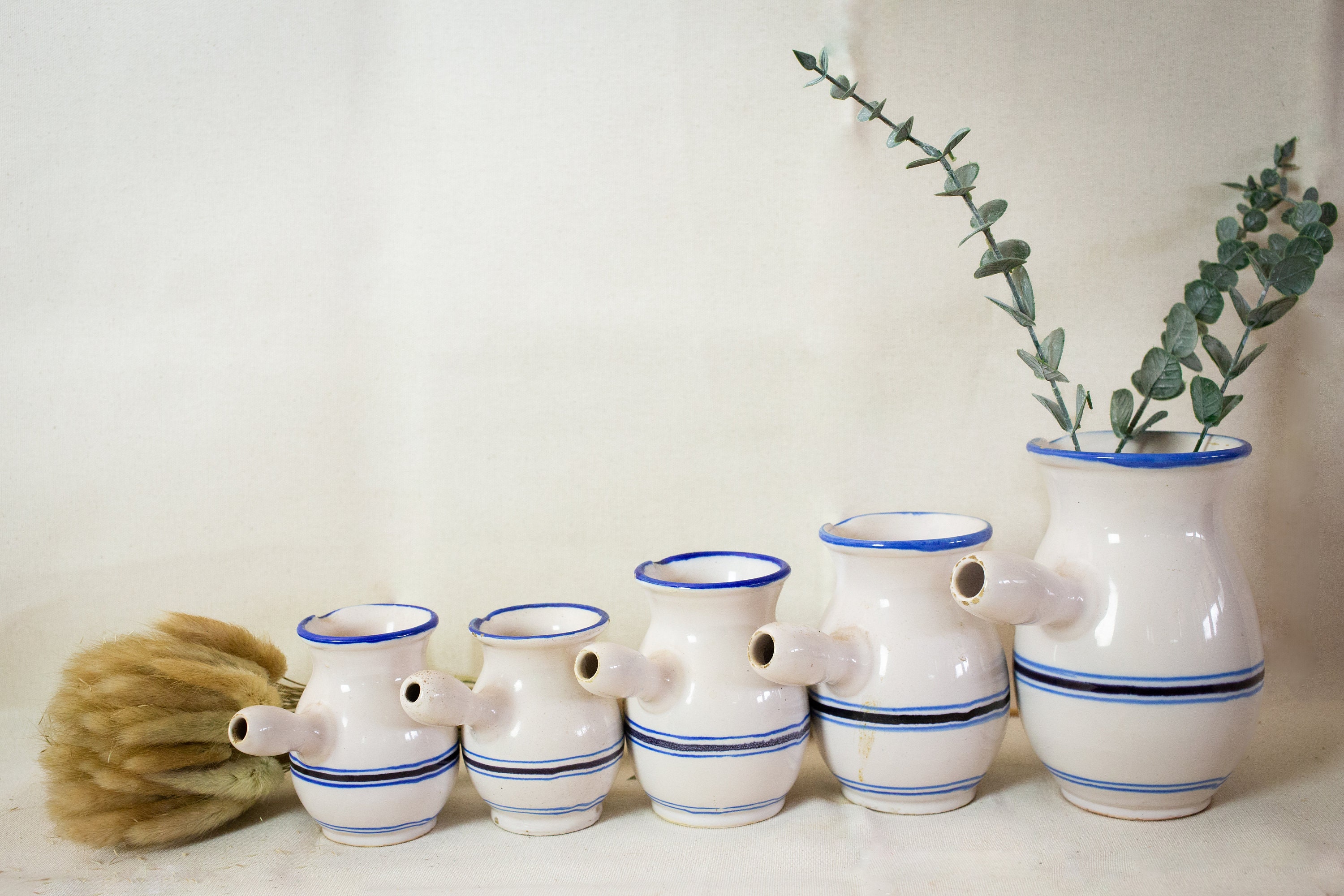 Early 20th Century Set of swiss Chocolate Pots / Pezenas Pottery ...