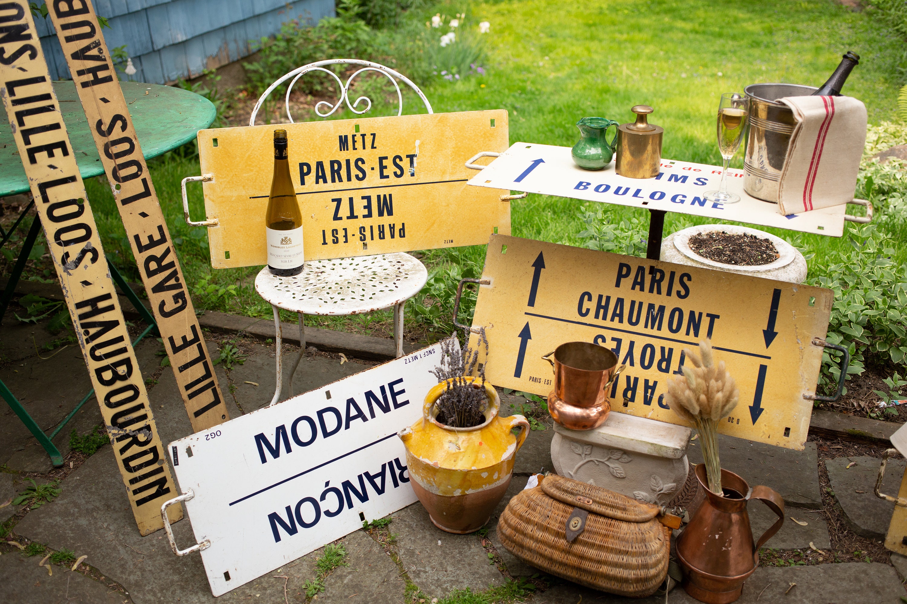 Early 20th Century French Metal Train Signs / Paris Bordeaux Nice ...