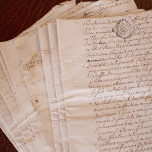 RARE / Antique French Documents / 18th Century Letters / Vintage ...