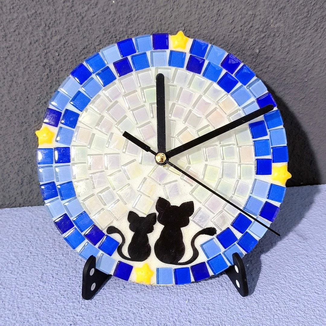 Mosaic Kit Diy Clock Craft Kit for Kids Adults Crafting Mosaic Clock ...