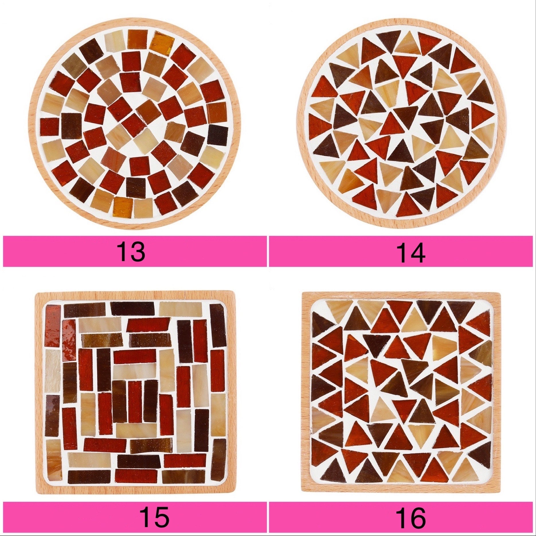 Mosaic Kit Diy Coaster Kit for Adults Craft Kit Make Your Own Coaster ...
