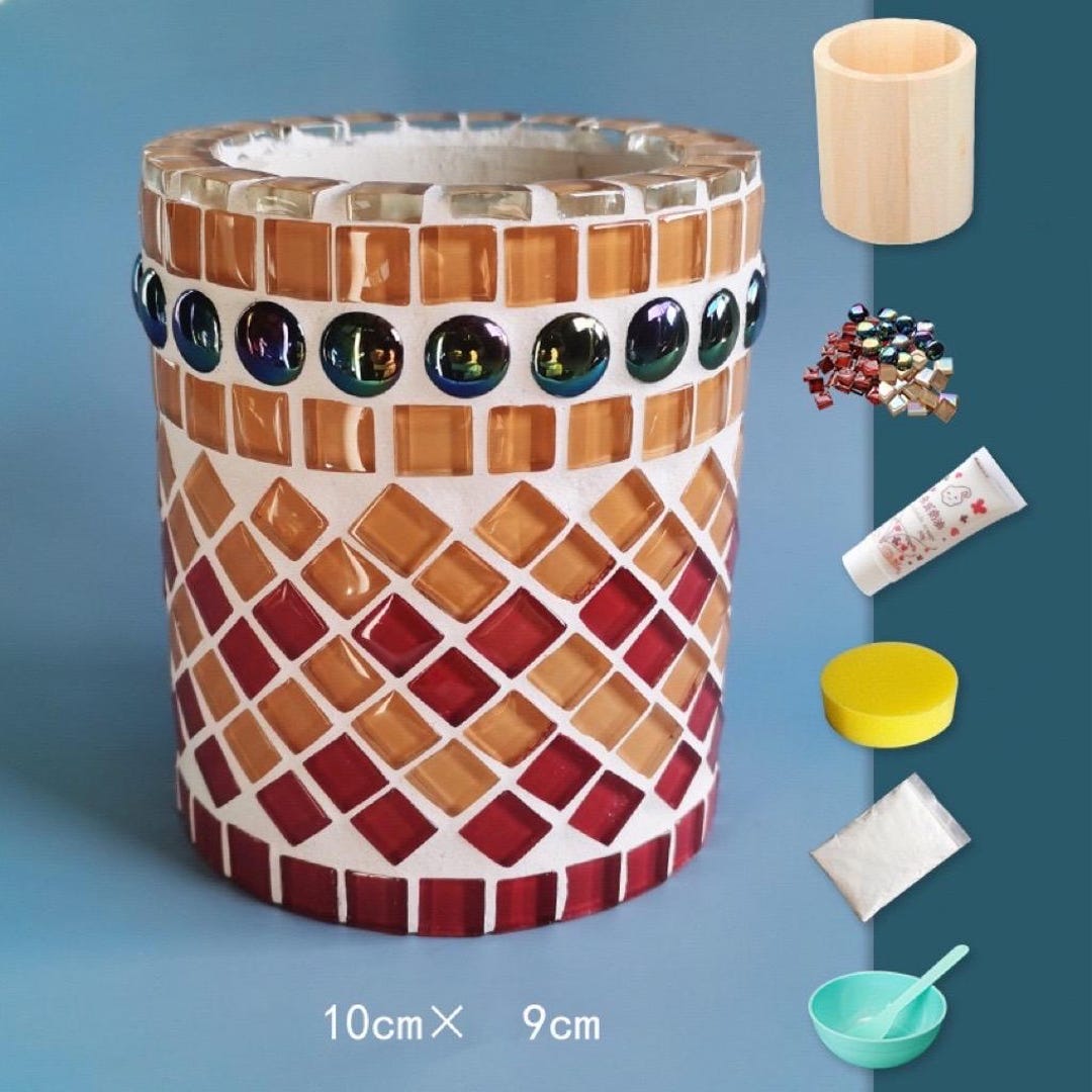 Mosaic Kit Diy Pen Holder Craft Kit for Kid Mosaic Pencil Holder Diy ...
