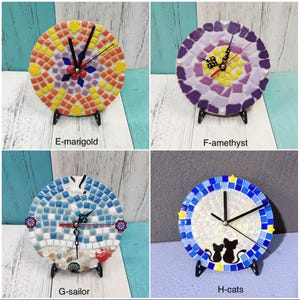 Mosaic Kit Diy Clock Craft Kit for Kids Adults Crafting Mosaic Clock ...