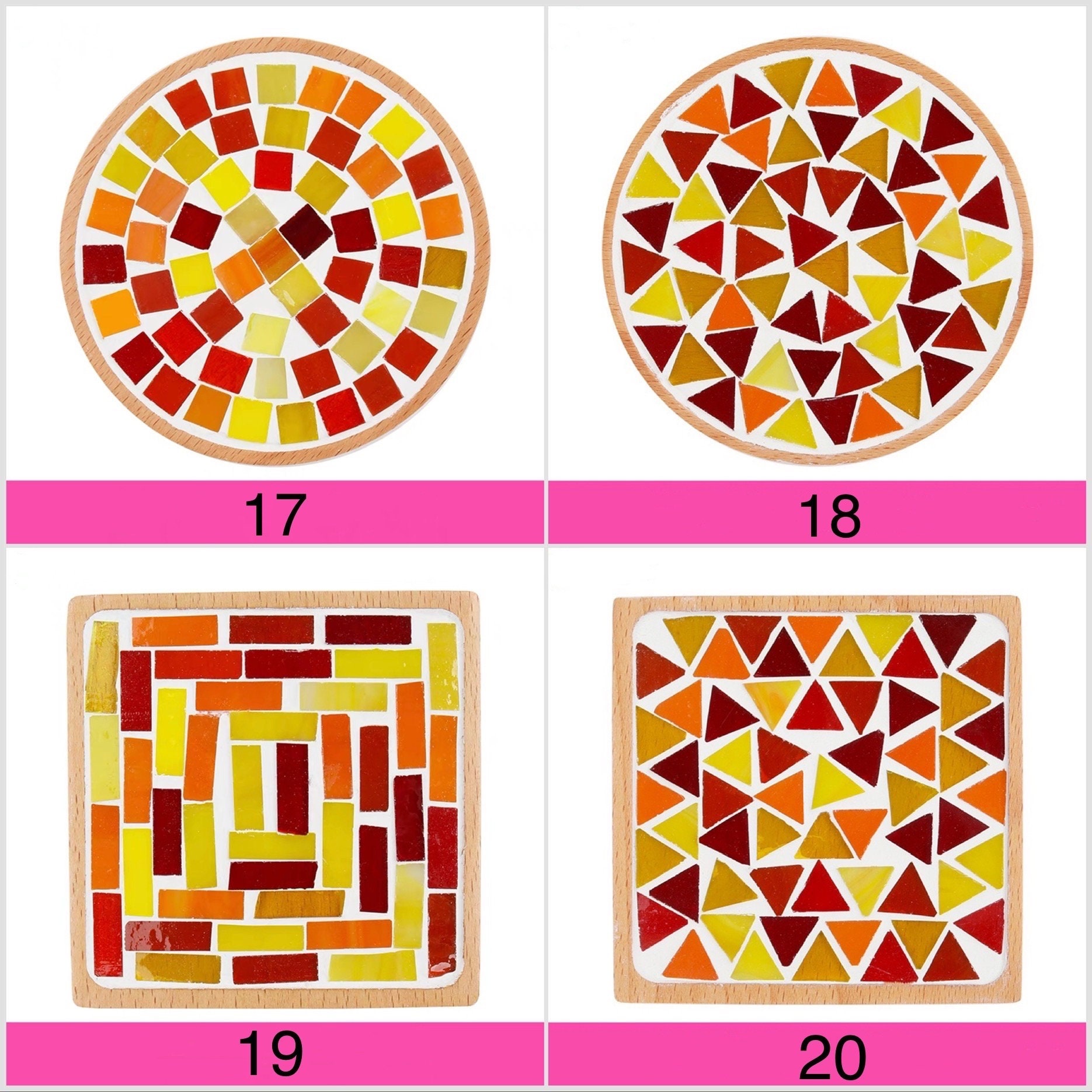 Mosaic Kit Diy Coaster Kit for Adults Craft Kit Make Your Own Coaster ...