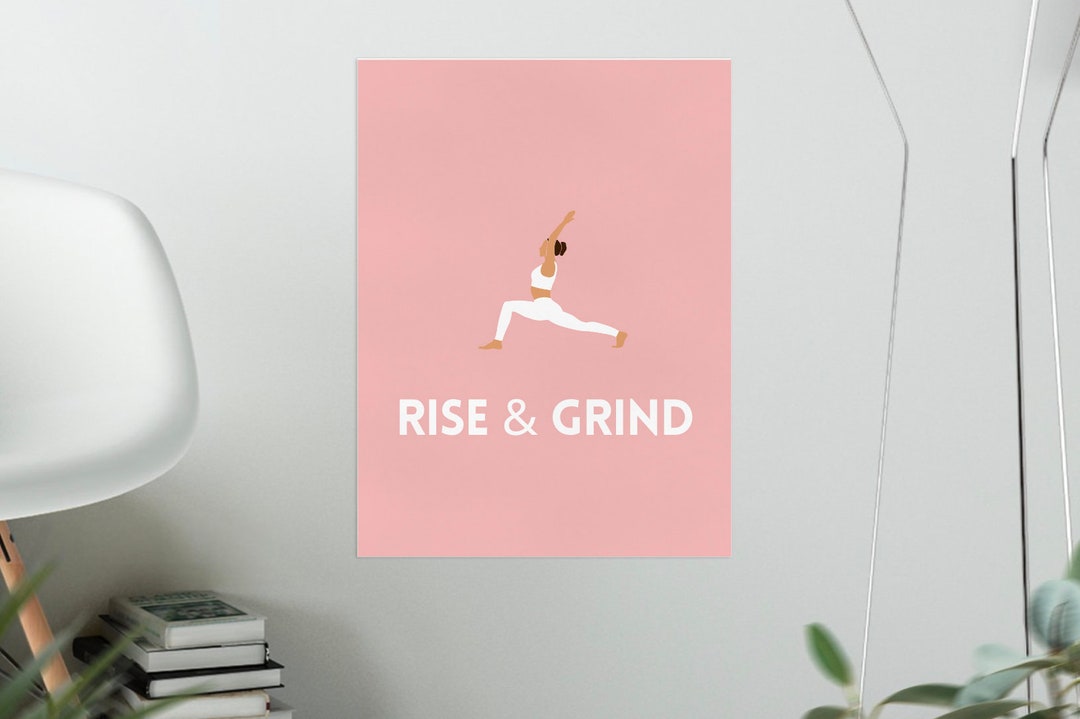 Rise & Grind, Motivational Poster, INSTANT DOWNLOAD, Motivational Gym ...