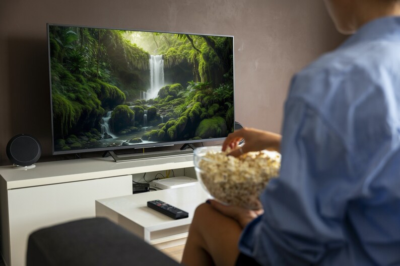 Desktop Wallpaper - Waterfall Scene C, High Quality - Etsy