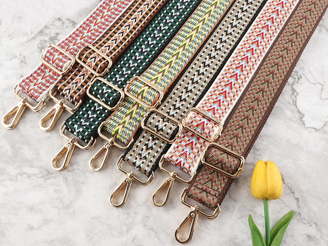 Retro Patterned Strap for Bags 3.8cm Woven Shoulder Strap - Etsy