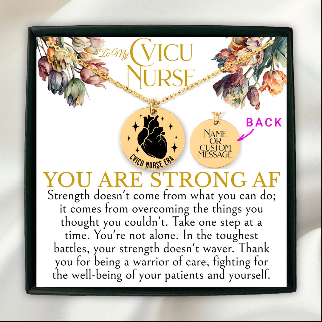 Personalized You Are Strong Af CVICU Cardiac Nurse Heart Flow - Etsy