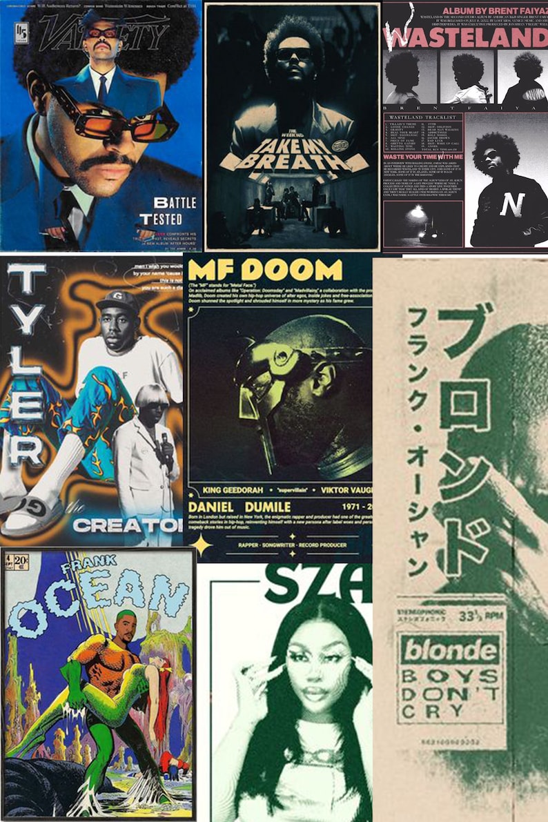 8PCS Vintage Artist Posters, Retro Rapper Posters, Classic Rapper ...