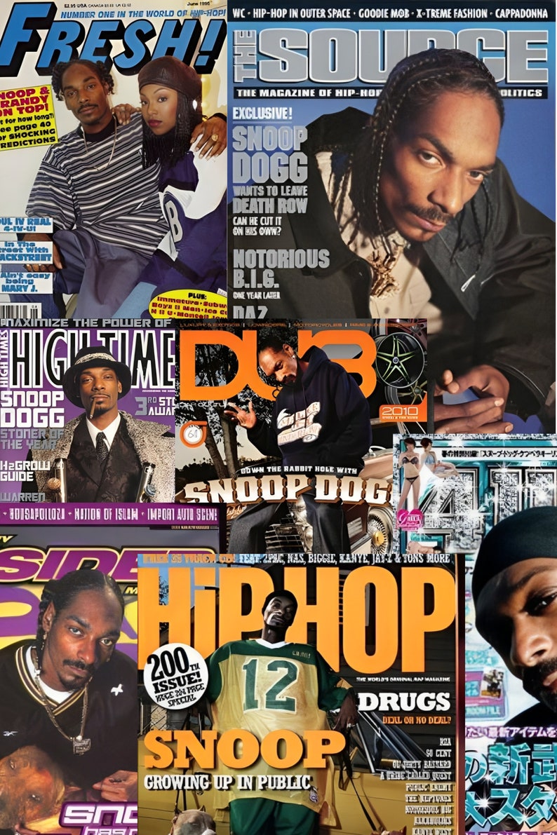 8PCS Vintage Snoop Dogg Rap Poster, Retro Snoop Dogg Posters, Classic ...