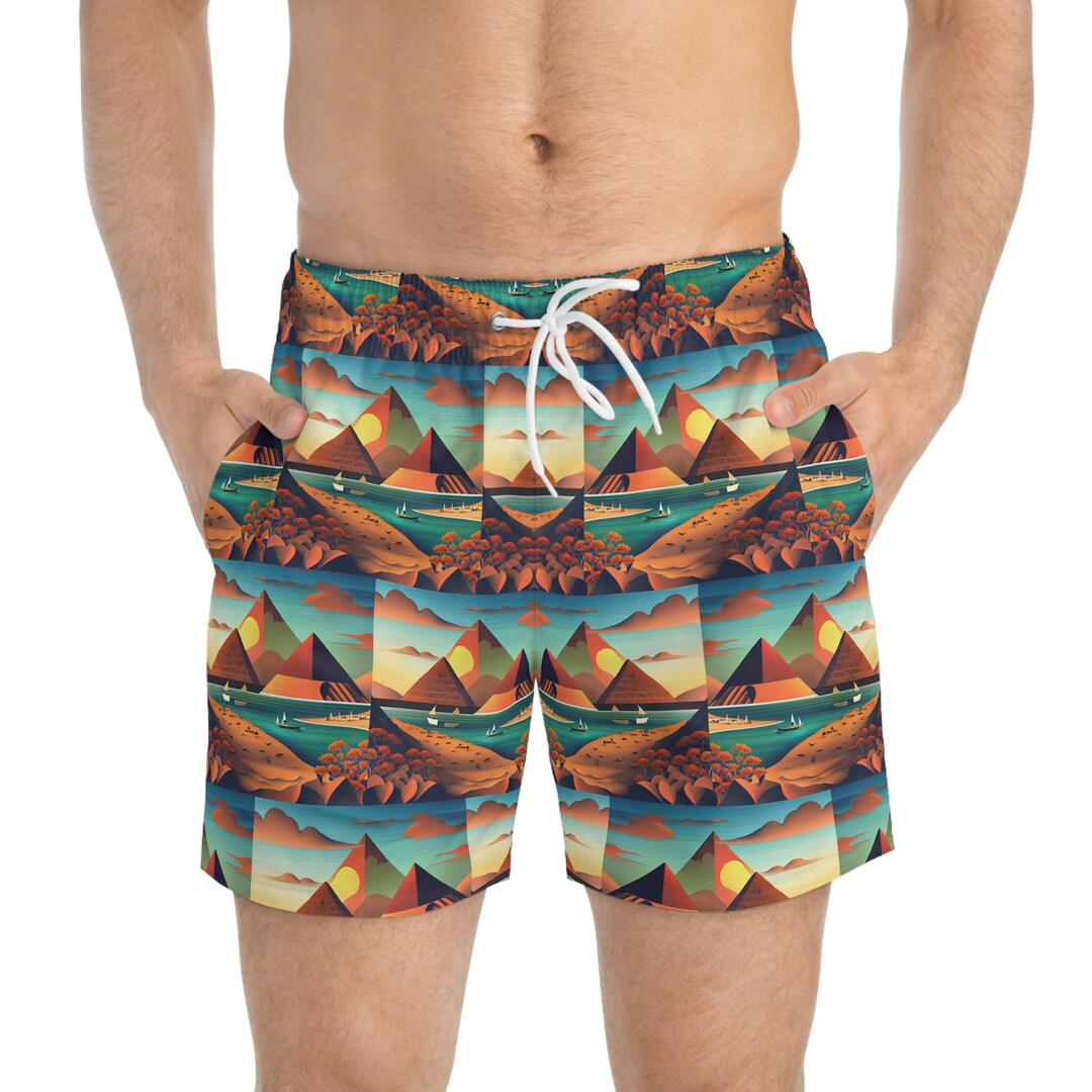 Desert Pyramids Swim Trunks - Etsy