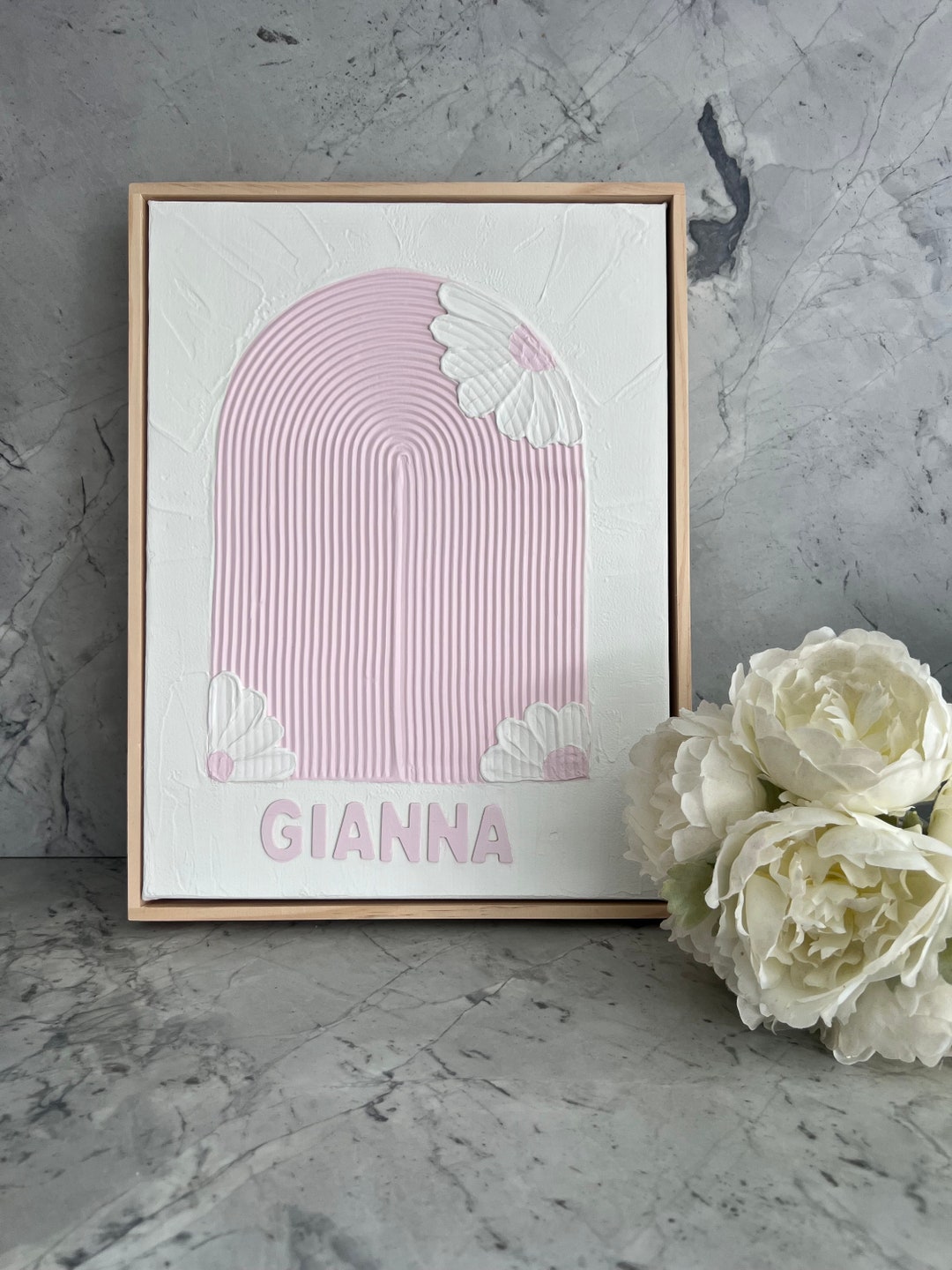 Personalised Handmade Textured Art - Etsy