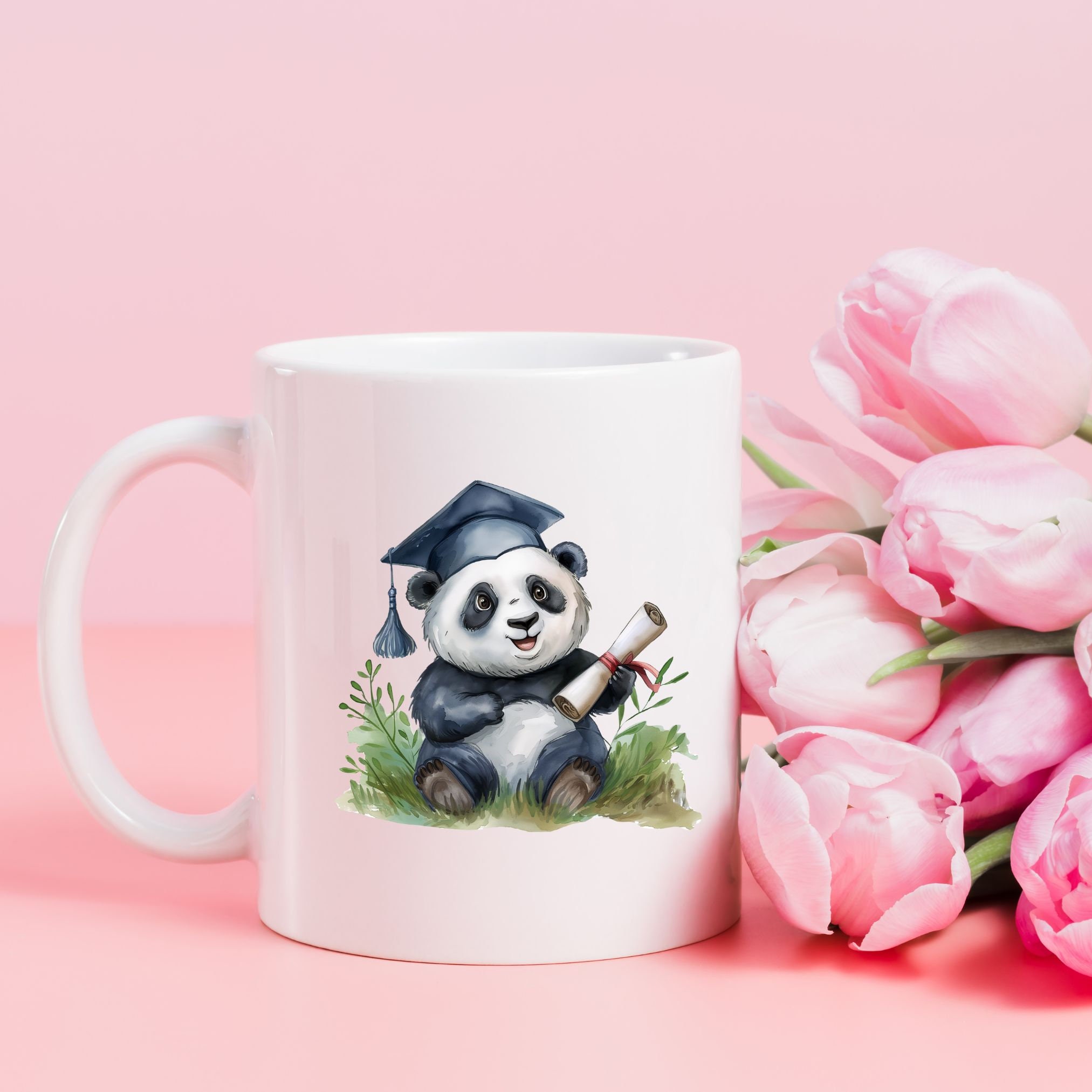 Watercolor Graduate Panda Clipart. Cute Panda Graphic. Graduation ...