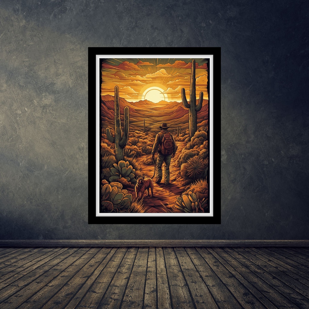 Wild West Poster. Cowboy Retro Poster. Fantastic Art. Gamer Gifts for ...