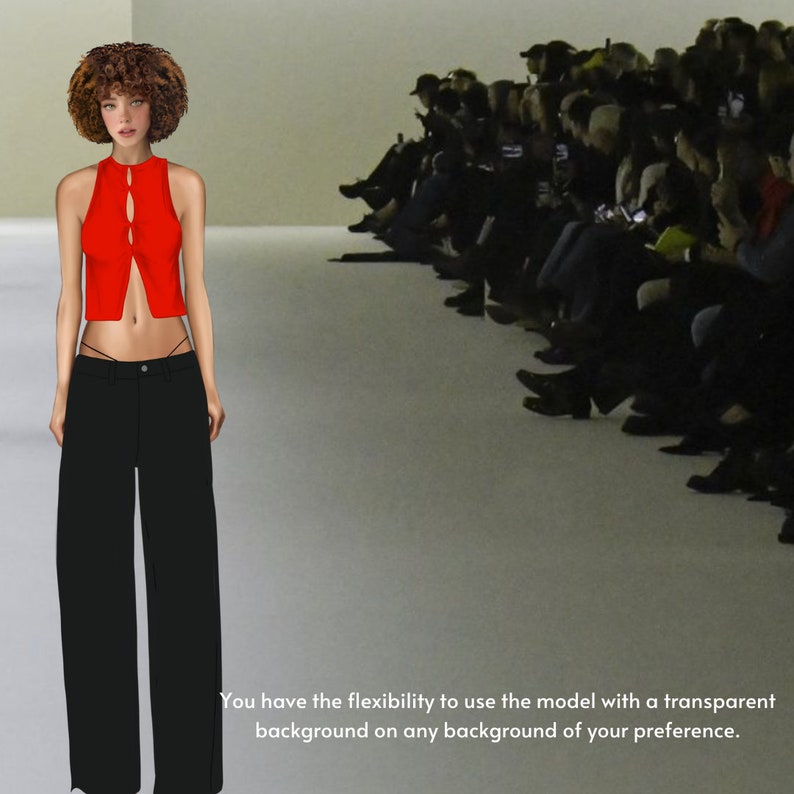 Fashion Figure Croquis, 3 Different Skin Tones, Female Model Templates ...