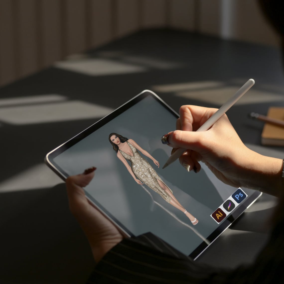 Custom Fashion Model Templates, Realistic Custom Illustration, Female ...