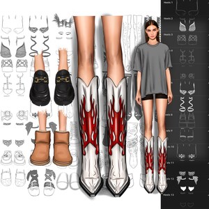 Fashion Designer Bundle, Female Figure and Procreate Stamps, Fashion ...
