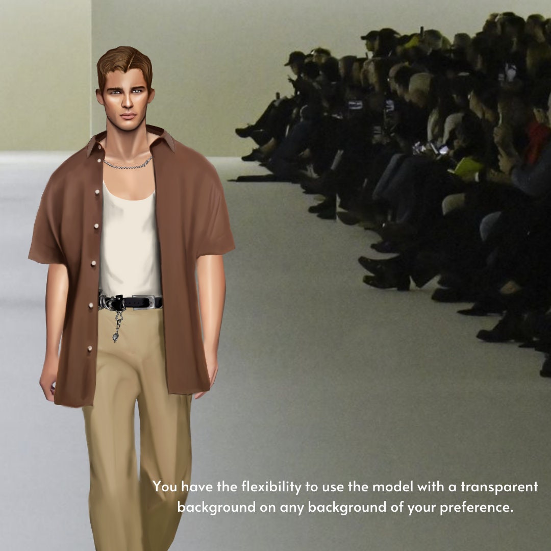 Male Fashion Croquis Templates, Male Fashion Figure, Realistic Male ...