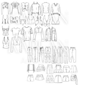 Fashion Designer Bundle, Female Figure and Procreate Stamps, Fashion ...