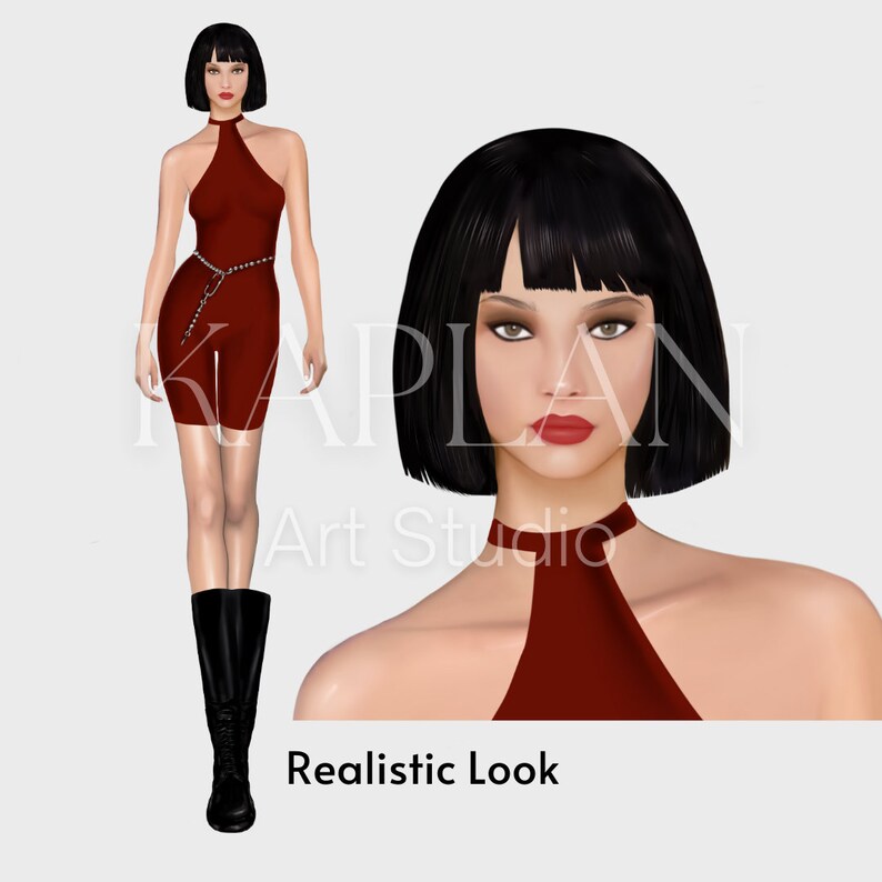 Fashion Figure Templates, 3 Skin Colors, Female Croquis for Fashion ...