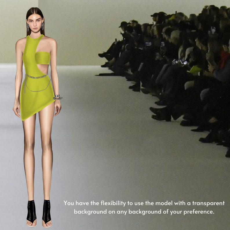 Fashion Figure Templates, Front and Back Views, 3 Different Skin Tones ...