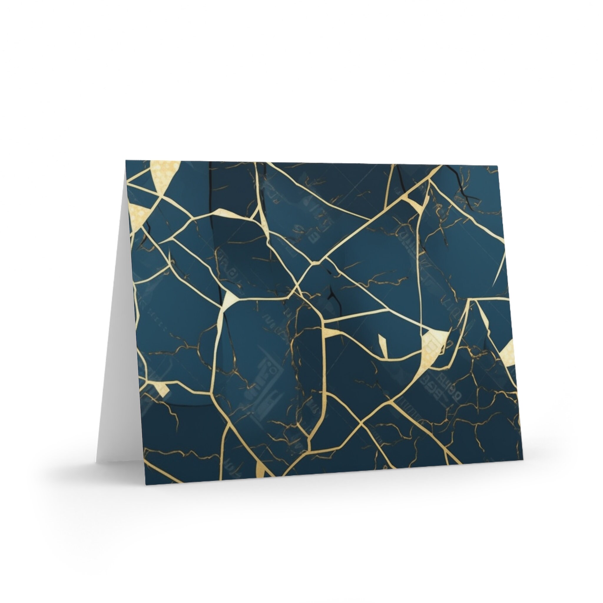 Blue and Gold Kintsugi Digital Pattern - Instant Download - Etsy