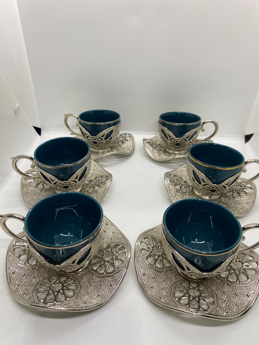 Copper Coffee Cup Set Turkısh Coffee Serving Sets Coffee Set - Etsy