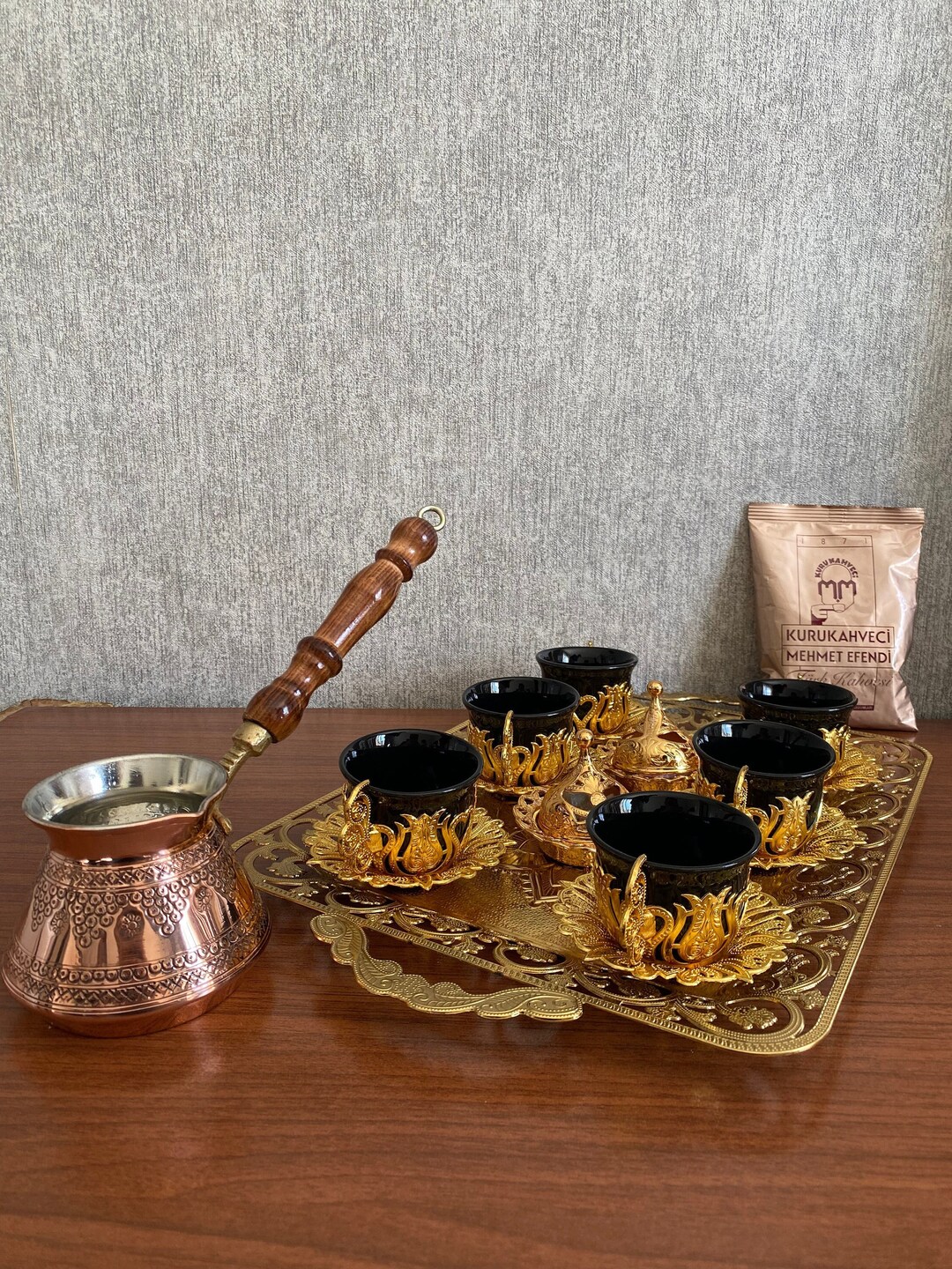 Turkish Coffee Set, Turkish Coffee Cups, Coffee Gift Set, Afternoon Tea ...