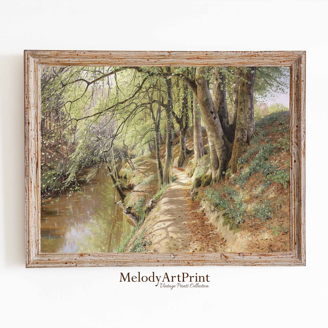 Autumn Landscape Print, Fall Foliage Art, Autumn Trees Wall Decor, Fall ...