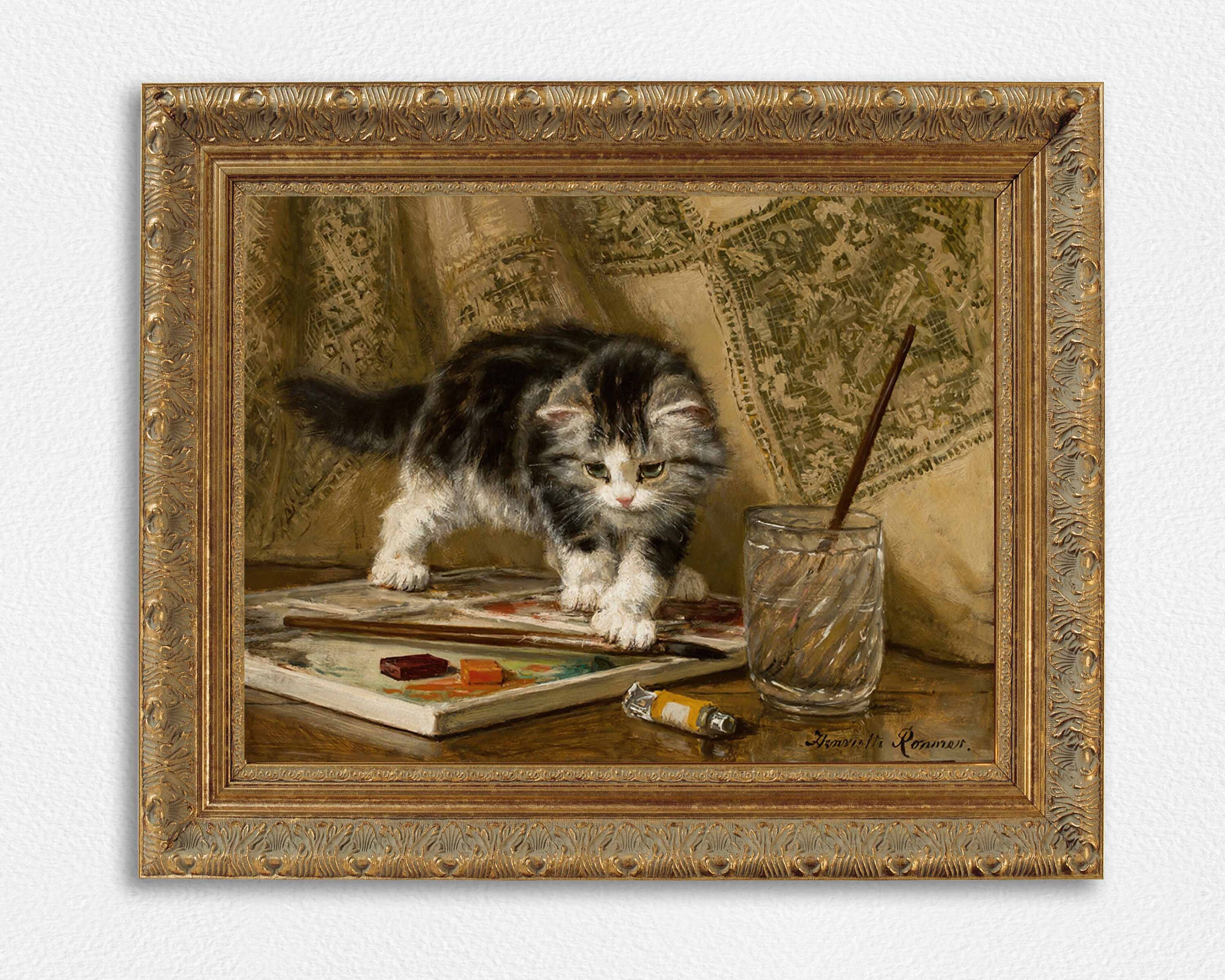 Cat Museum Exhibition Poster Print, Cat Poster, Cat Wall Art, Classic ...