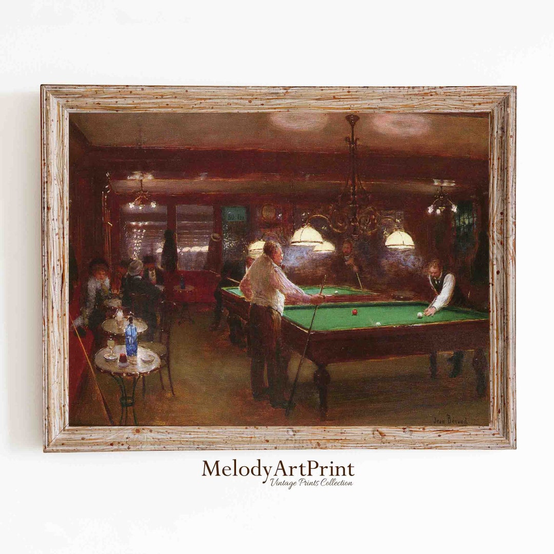 Vintage Billiards Poster, Pool Poster, Billiards Lover Gift, Billiards ...