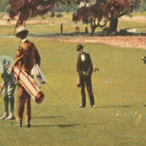 Golf Vintage Painting Landscape Art Print | Vintage Golf Course Wall ...