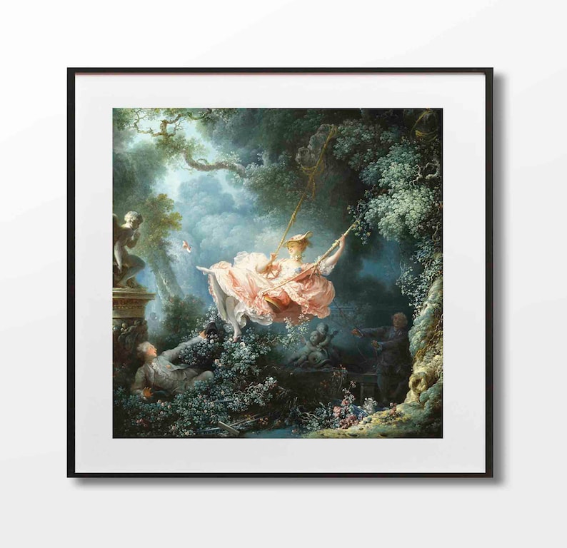 The Swing by Jean Fragonard Rococo Portrait Painting Classical Art ...