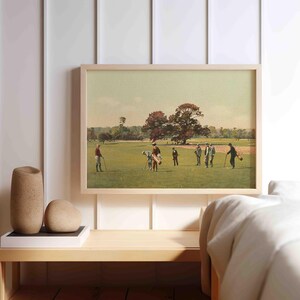 Golf Vintage Painting Landscape Art Print | Vintage Golf Course Wall ...