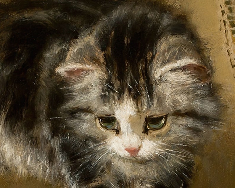 Cat Museum Exhibition Poster Print, Cat Poster, Cat Wall Art, Classic Cat Painting, Kitten Wall ...