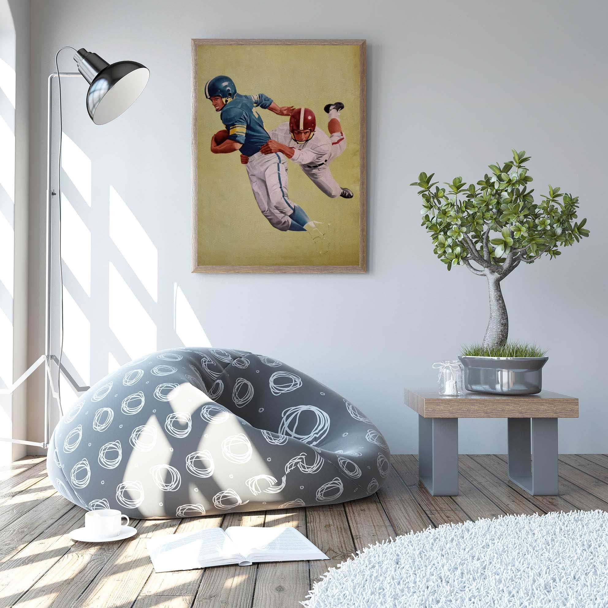 Vintage Football Art Print Set of 3 Wall Decor (digital Download) - Etsy