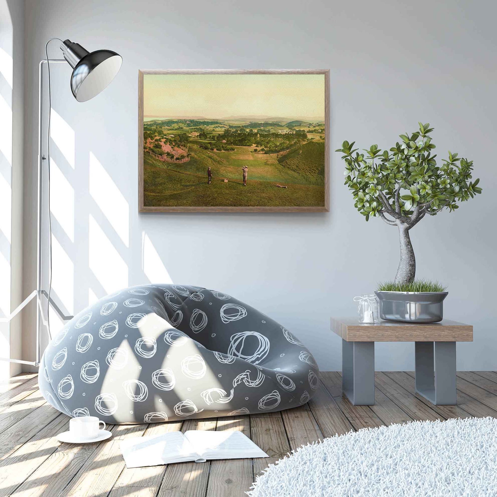 Vintage Golf Course Wall Art Golf Vintage Painting Landscape - Etsy