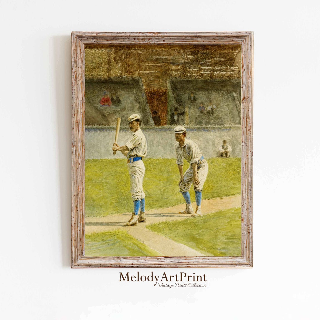 Baseball Players Poster, Baseball Vintage Sports Wall Art, Printable ...